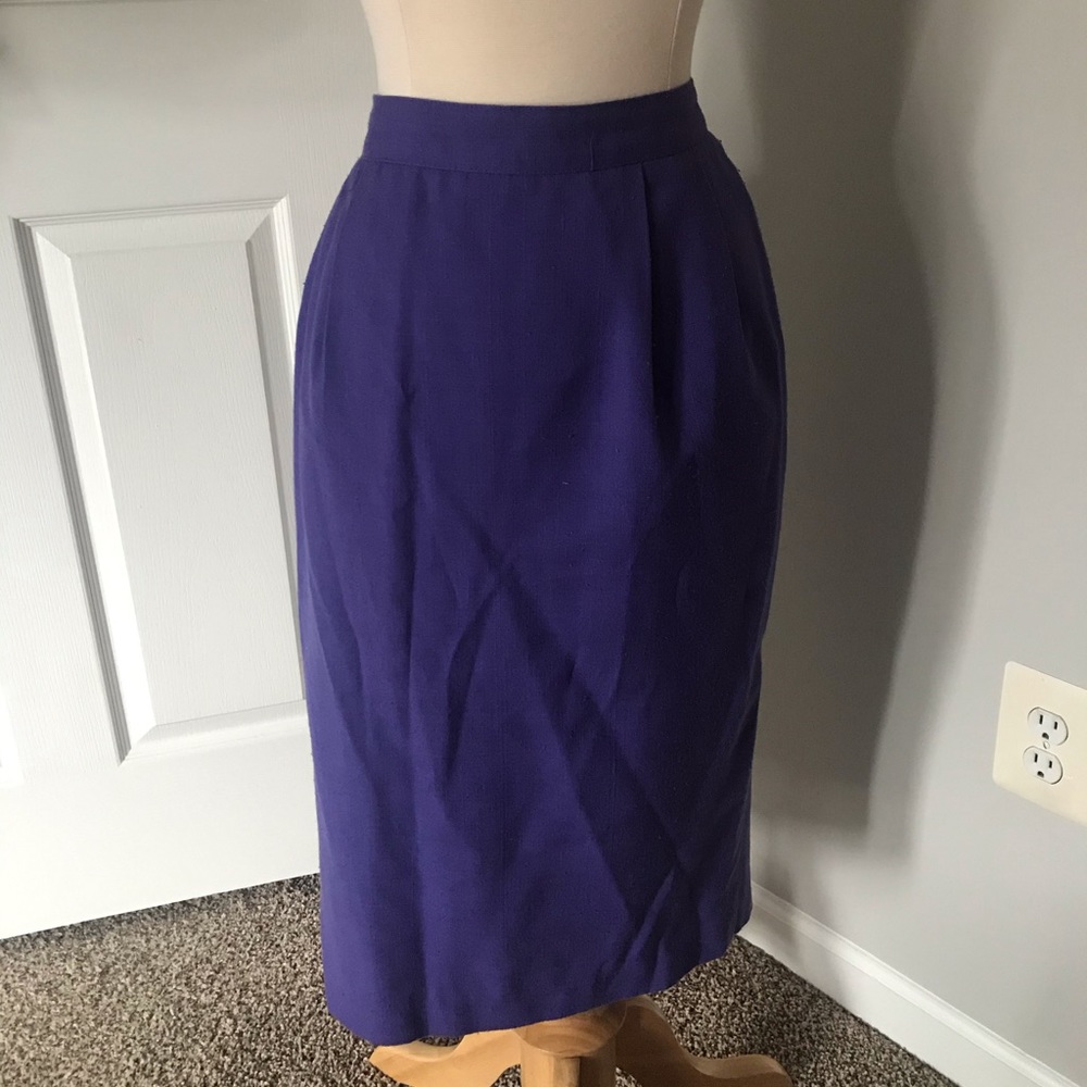 Purple Vintage Pencil Skirt - Gem